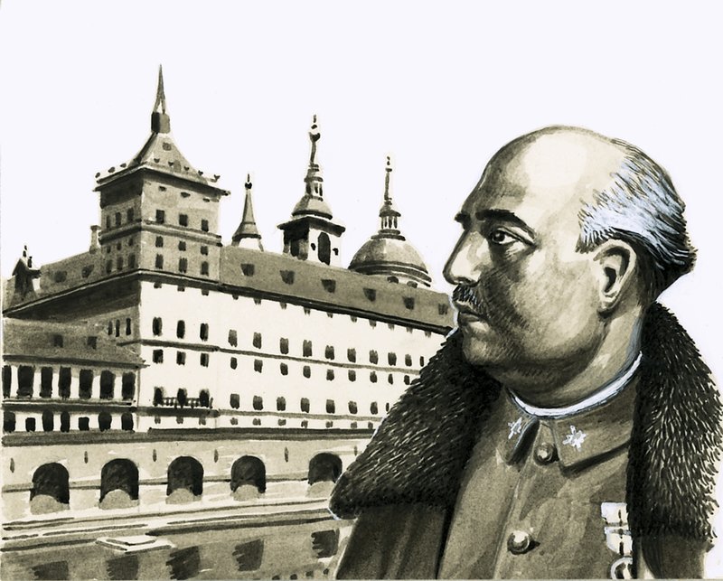 Portrait of General Franco by Eric Parker: Fine art print