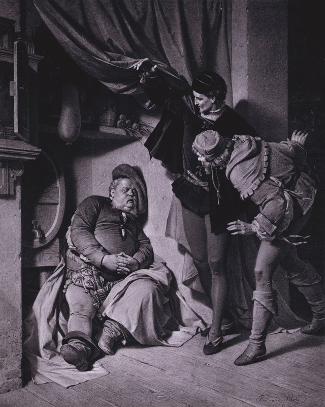 Scene from Shakespeare's King Henry IV, Part 1 (Act II, Scene 4)