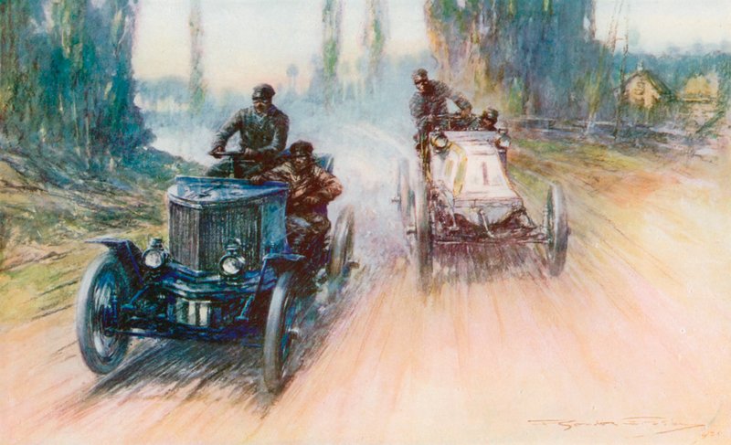 In the Paris-Amsterdam Race of 1898 Charron's White Panhard Was Fitted ...
