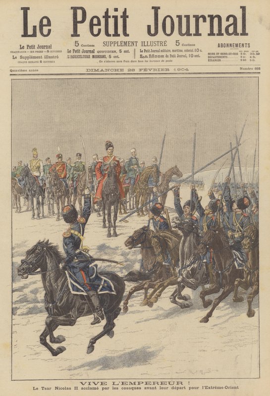 Cossacks Acclaiming Tsar Nicholas II Before Departing for the Far East ...