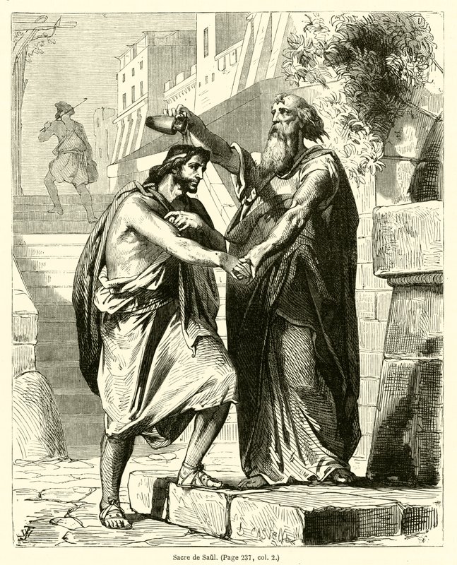 Anointing of Saul by French School: Premium art reproduction