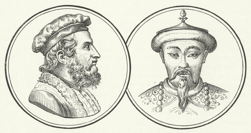 Marco Polo and Kublai Khan by German School
