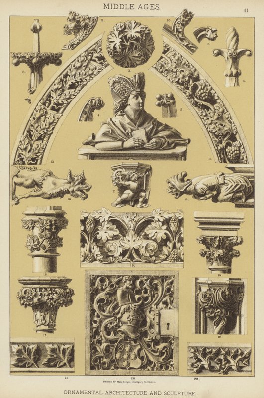 Middle Ages, Ornamental Architecture and Sculpture