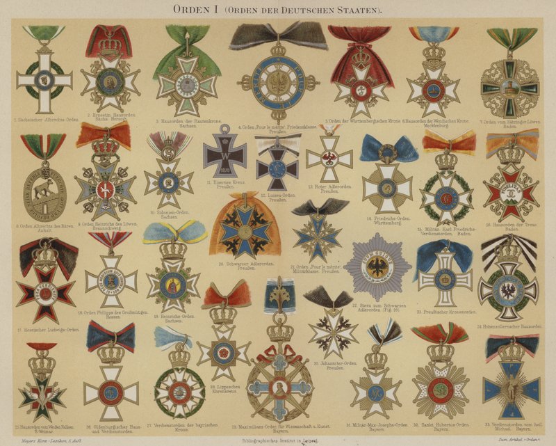Orders of the German States by German School: Fine art print