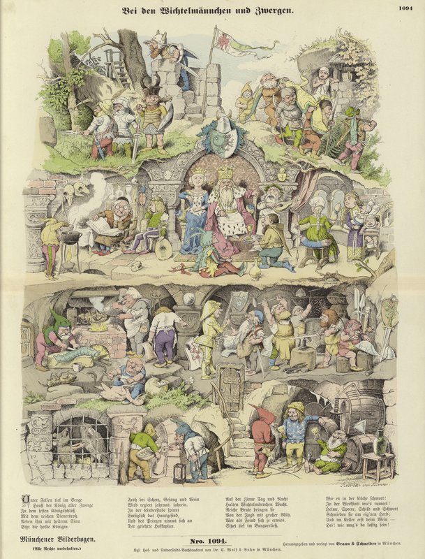 The Elves and Dwarves by German School: Buy fine art print