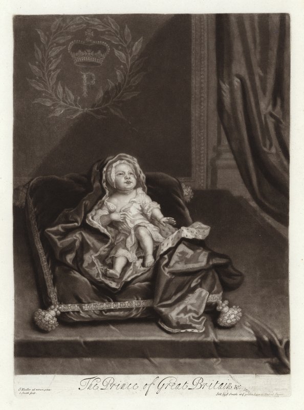 Portrait of Prince James Stuart as a baby by Godfrey Kneller