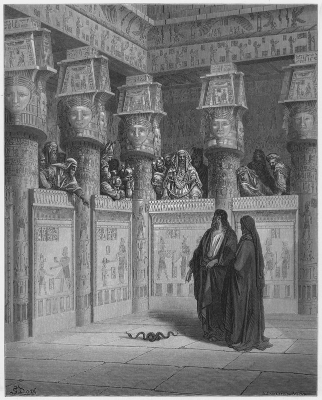 Moses and Aaron before Pharaoh by Gustave Dore