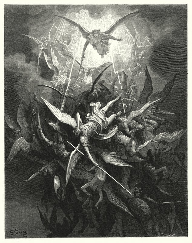Illustration for Milton's Paradise Lost, Book I, lines 44, 45