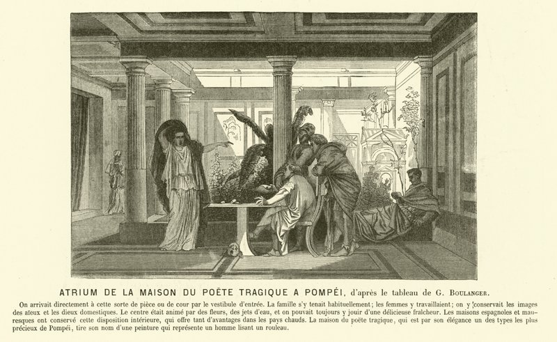 Atrium of the ancient Roman House of the Tragic Poet, Pompeii