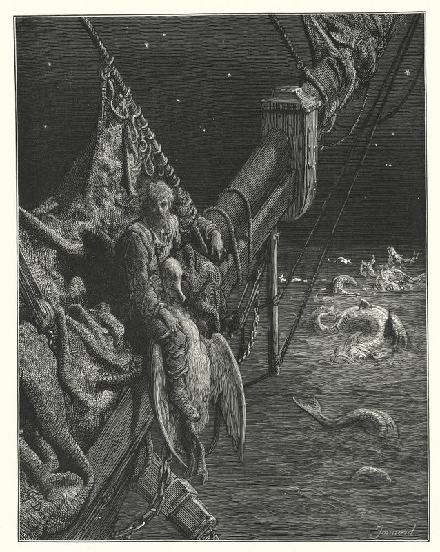 Illustration for Coleridge's Rime of the Ancient Mariner by Gustave Dore