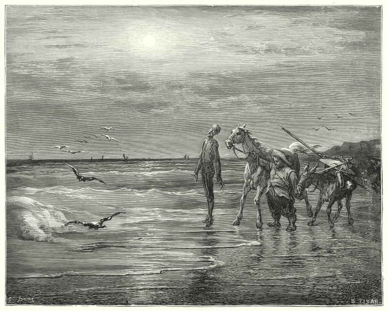 Gustave Dore's Don Quixote: "'Here fell my happiness, never to rise again'"