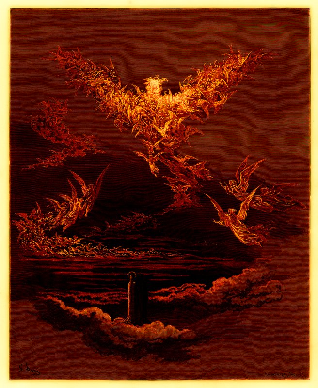 The Vision of the Sixth Heaven, illustration from 'The Dore Gallery', engraved by Stephane ...