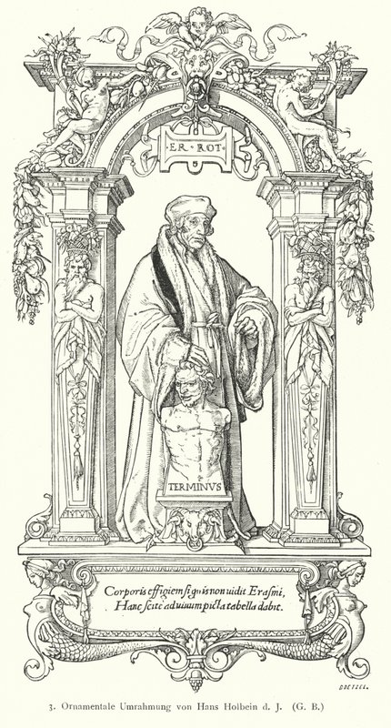 Portrait of Dutch Renaissance Humanist scholar Desiderius Erasmus with ...