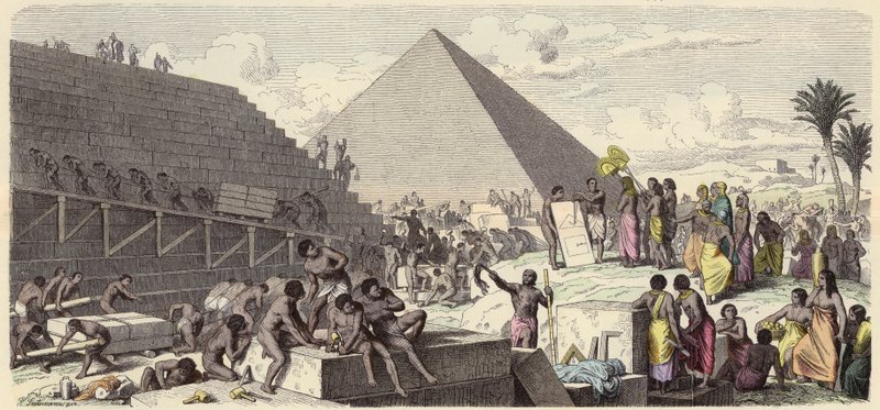 Building of the Pyramids in Ancient Egypt
