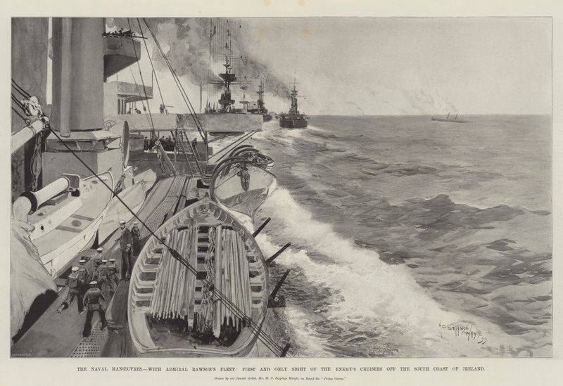 The Naval Manoeuvres, with Admiral Rawson's Fleet, First and Only Sight ...