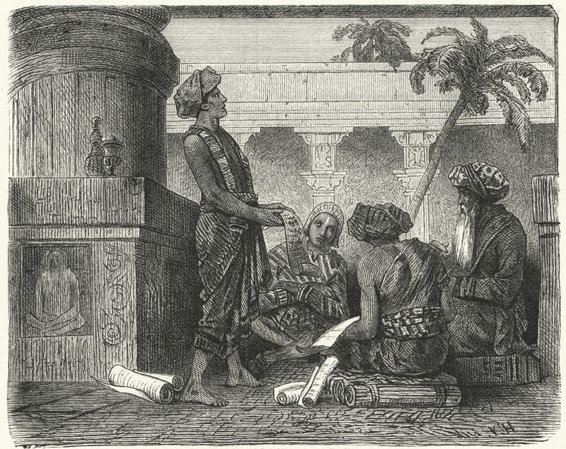 Brahmins in ancient India by Hermann Vogel: Fine art print