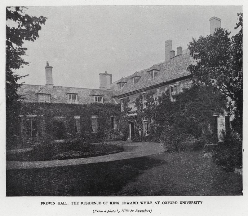 Frewin Hall, residence of King Edward VII while studying at Oxford ...