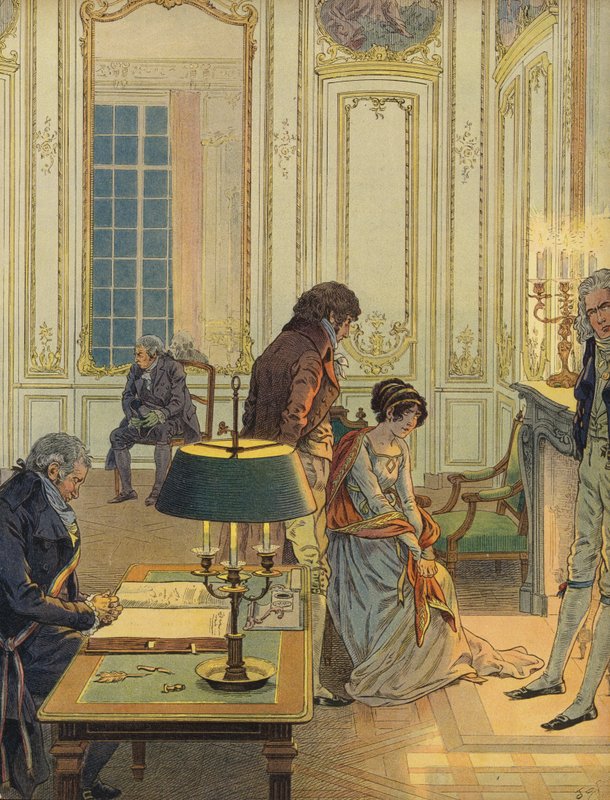 Napoleon Bonaparte saying farewell to his wife