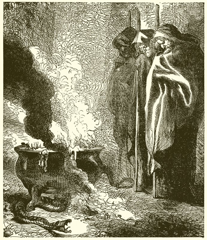 Macbeth: The Three Witches by John Gilbert: Fine art print