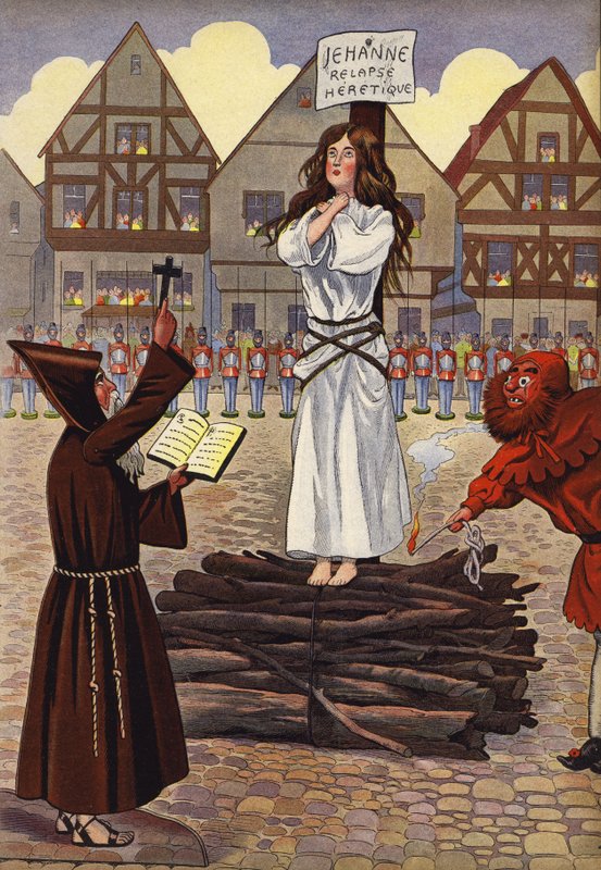 Joan of Arc About to Be Burned at the Stake