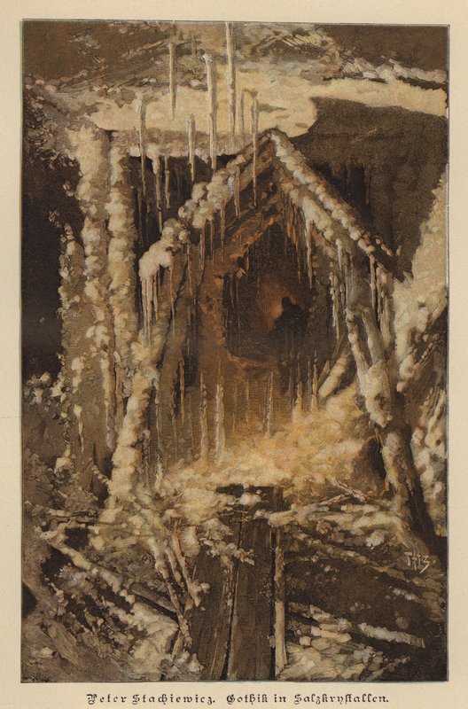 Salt Crystals Resembling Gothic Architecture
