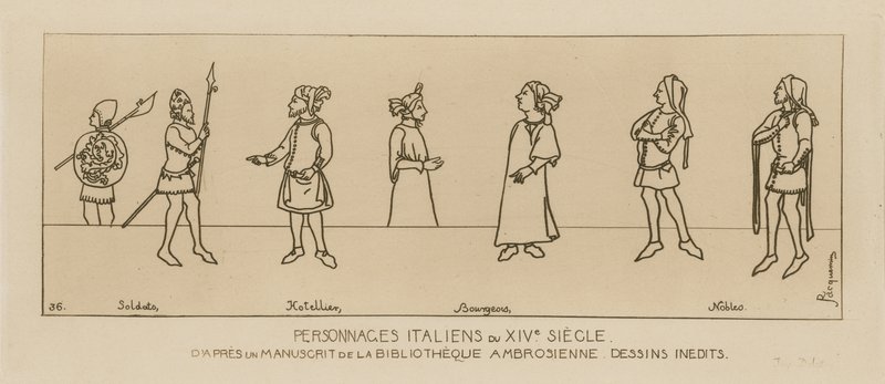 Italian characters from the 14th century
