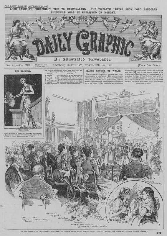 Performance of Cavalleria Rusticana by the Royal Italian Opera Company ...