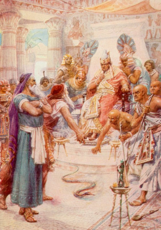 Moses and Aaron before Pharaoh by Robert Ambrose Dudley