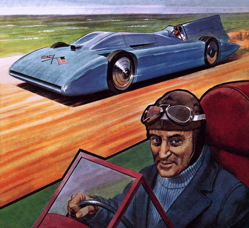 Malcolm Campbell and Bluebird by Robert Brook