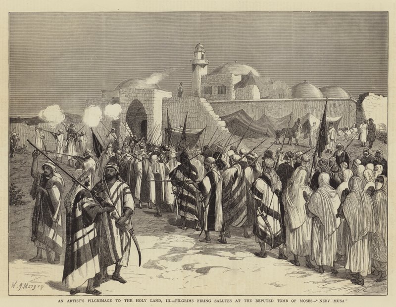 An Artist's Pilgrimage to the Holy Land, Pilgrims Firing Salutes at the ...