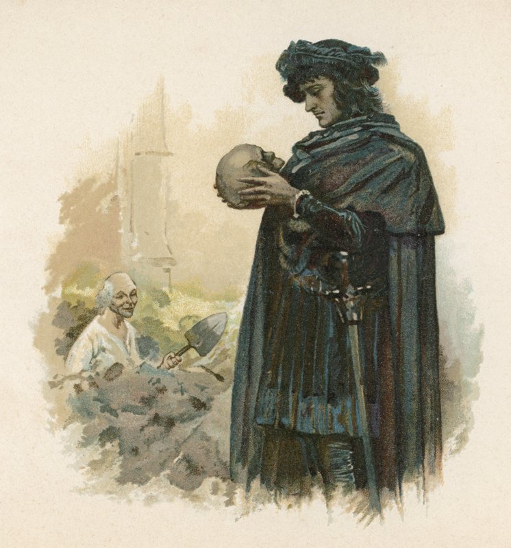 Hamlet with the Skull of Yorick by Walter Stanley Paget
